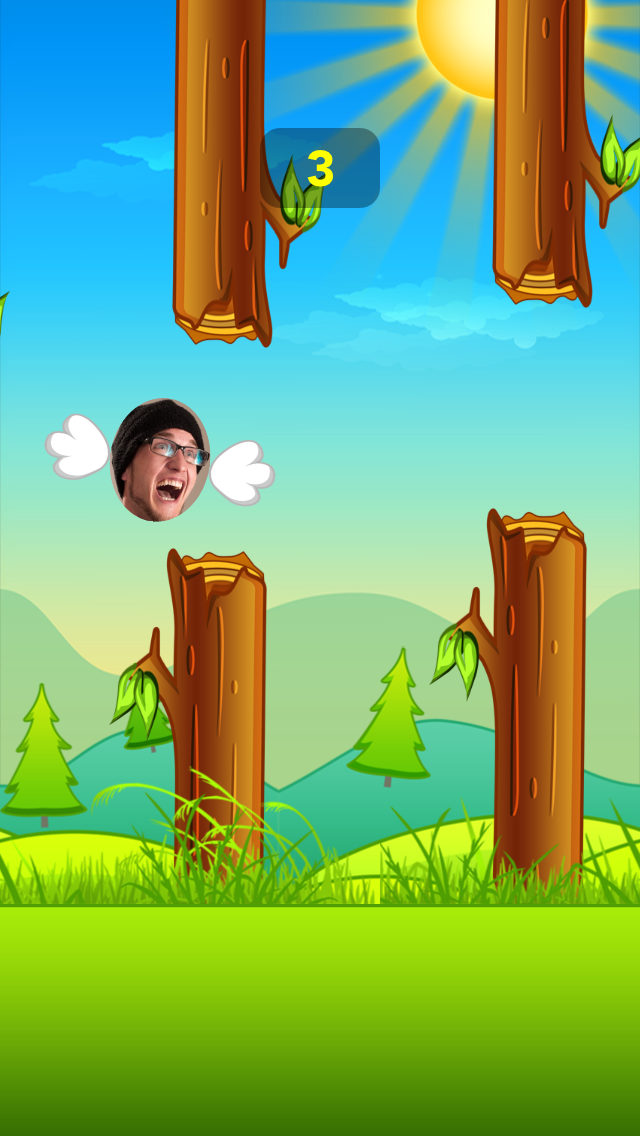 "Flappy You for iPhone - Take a Selfie and Fly Your Face"